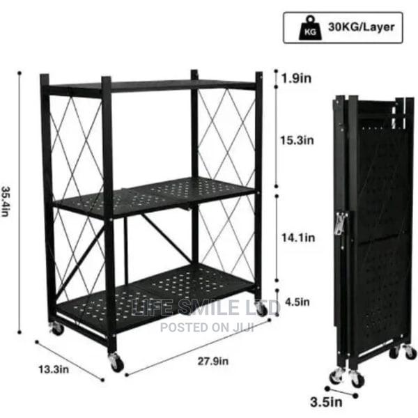 Folding Storage Shelf 3 Layer Black In Lagos Island Eko Kitchenware Cookware Life folding-storage-shelf-3-layer-black-in-lagos-island-eko-kitchenware-cookware-life