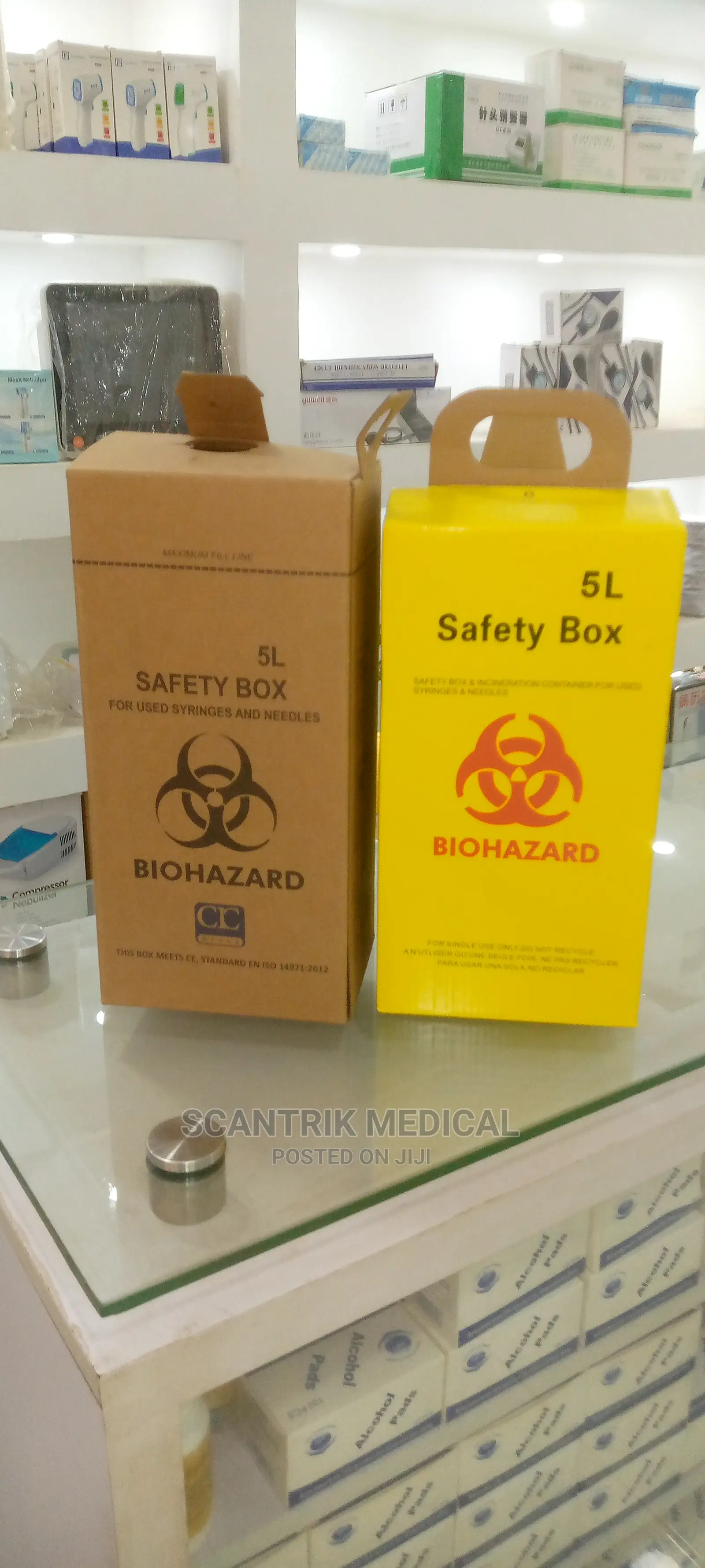 Portable Medical Disposable 5L Paper Needle Sharps Bins Box in Yaba ...