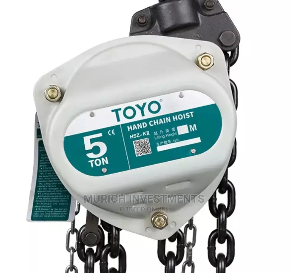 Toyo 5 Ton X 3meter Manual Lifting Hoist Chain Pulley Block in Lagos ...