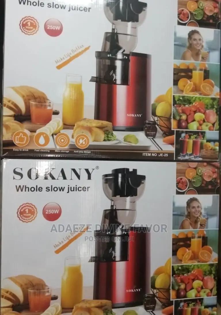 Sokany Whole Slow Juicer 250W in Lagos Island (Eko) - Kitchen Appliances, Adaeze Divine Favour ...