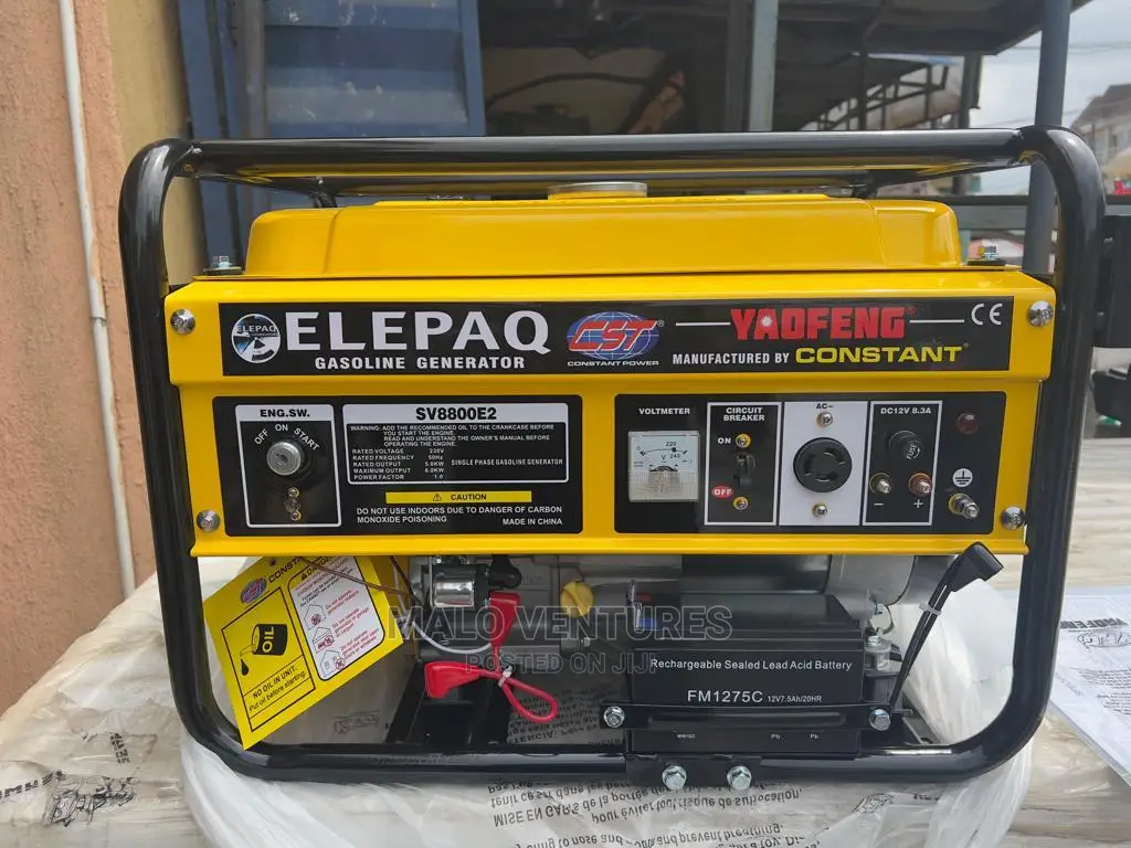 6.5kva Elepaq Constant Generator 100% Copper in Ikeja - Electrical ...