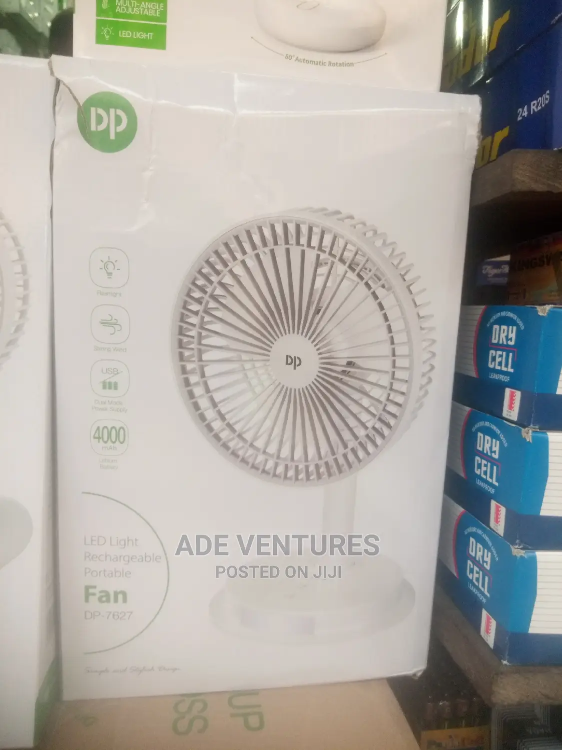 Dp Rechargeable Multifunction Fan With Mirror LED Light in Lagos Island ...