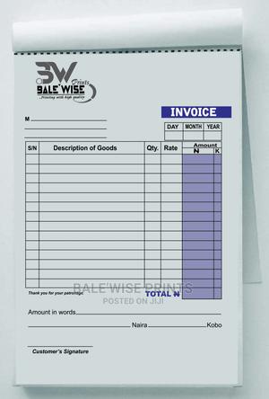 Invoice Booklets Printing and Design in Ikeja - Printing Services ...