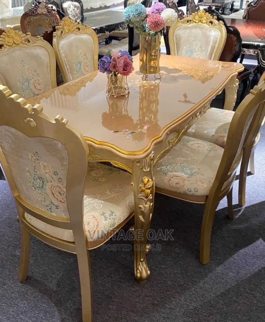 Classic Royal Design Luxury Wooden Dining Table With 6chairs in Lekki ...