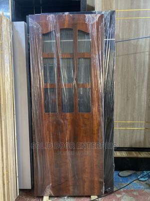 Solid HDF Door With Glass Design for Sale in Mushin - Doors, Solid Door ...