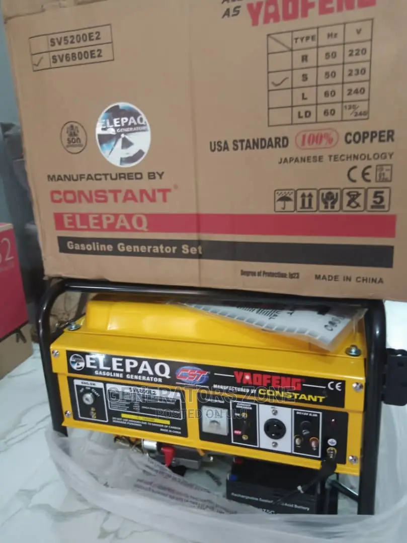 Sv6800e2 Brand New Elepaq Constant Generator 4.5kva in Yaba ...