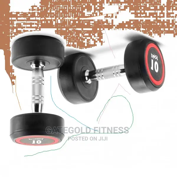 D2250.4pro Round Head Rubber Dumbbell 4kg [Pair] in Lekki - Sports ...