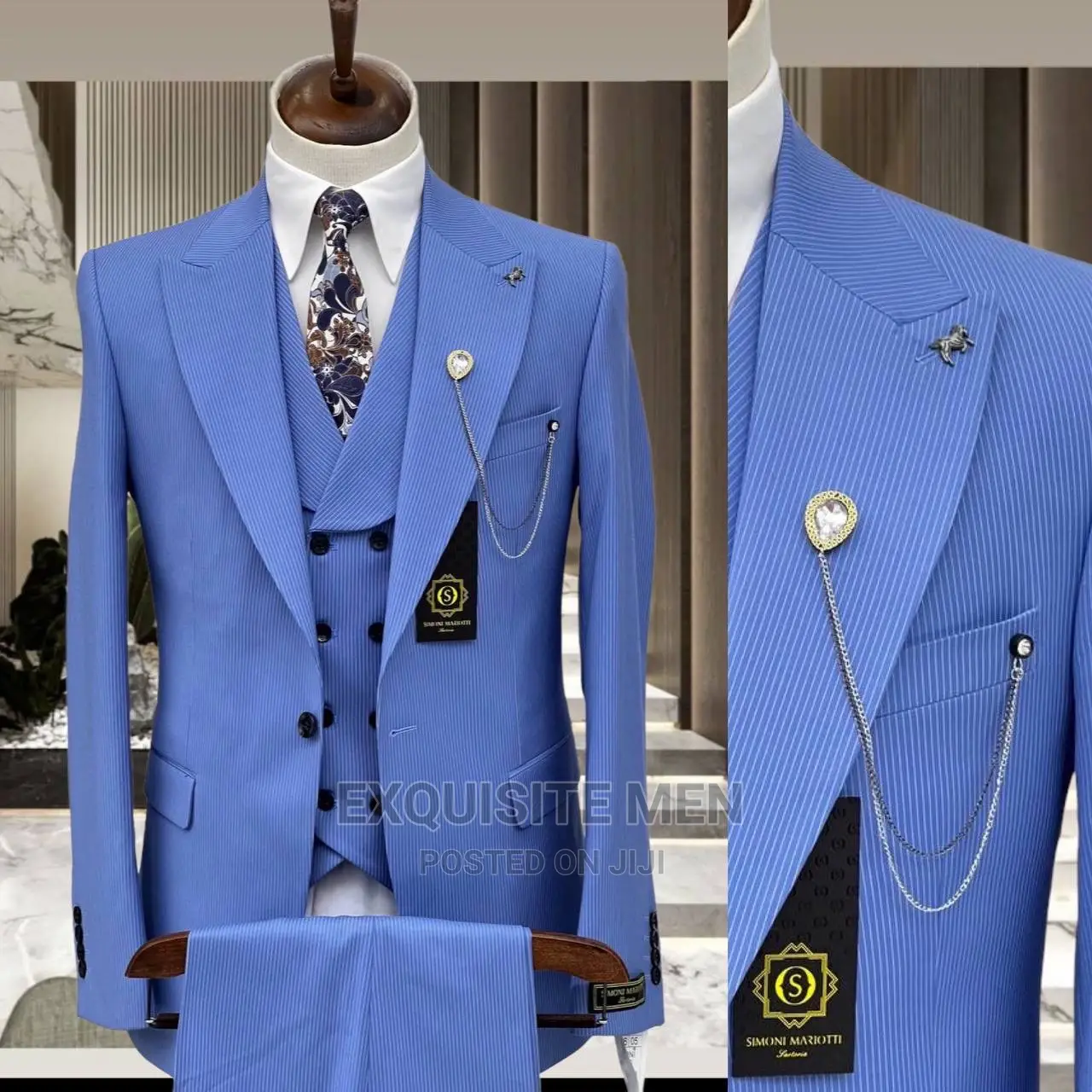 Quality Bespoke Turkish Stripe Men's Suit in Lagos Island (Eko ...