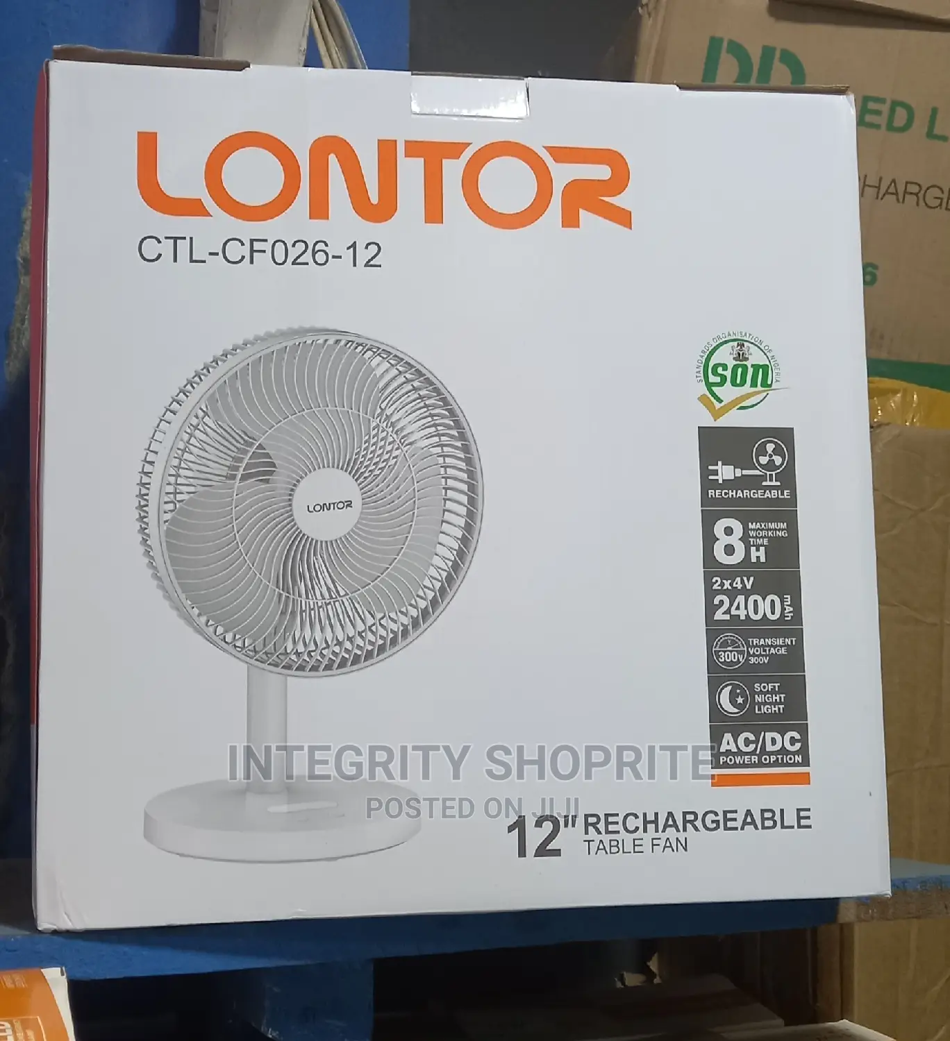 Lontor 12 Inch Rechargeable Table Fan in Lagos Island (Eko) - Home ...