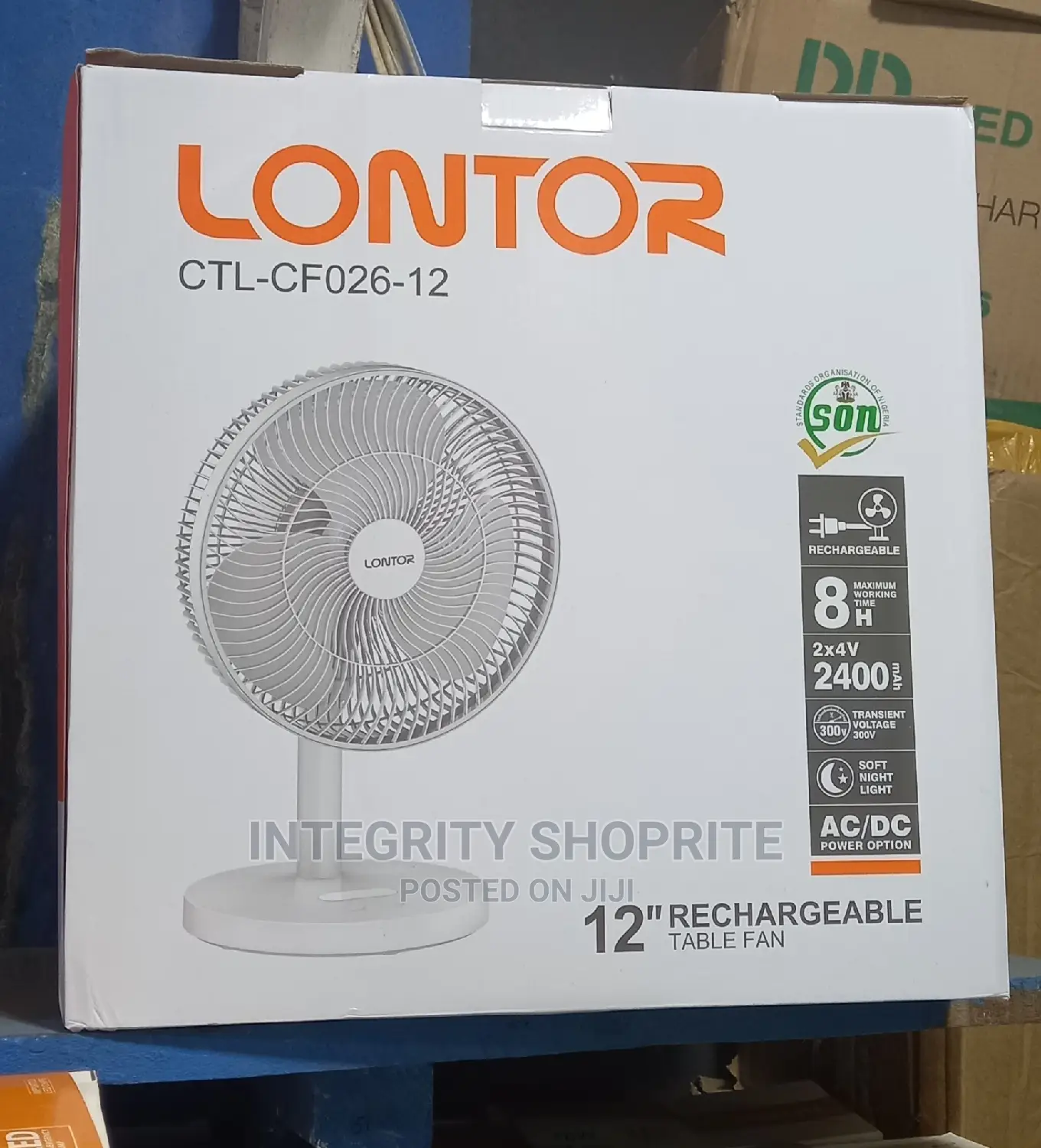 Lontor 12 Inch Rechargeable Table Fan in Lagos Island (Eko) - Home ...