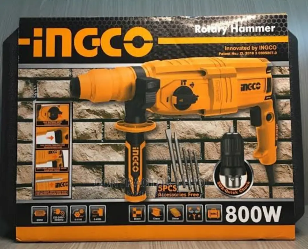 Ingco Rotary Hammer Drill 800w (Rgh9028-2)With Box and Chuck in Lagos ...