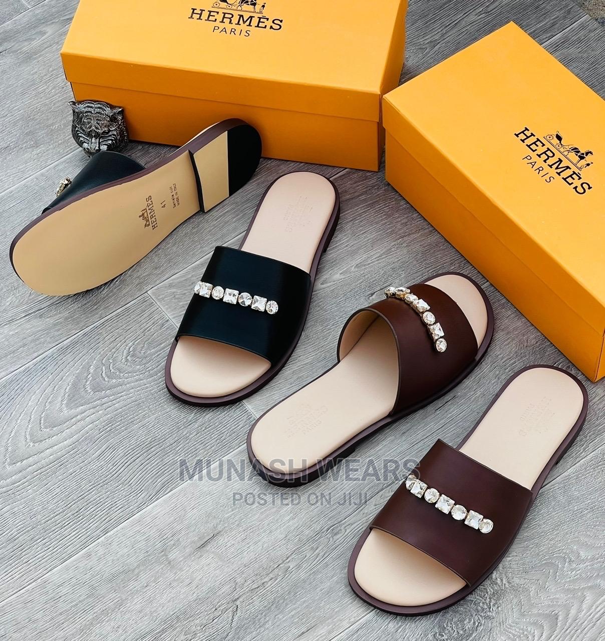Hermes Leather Slipers in Surulere - Shoes, Munash Wears | Jiji.ng