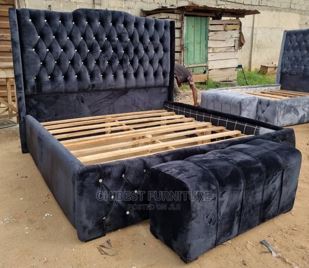 Quality 6by6 Set of Upholstery Padded Bed Frame. in Lekki - Furniture ...