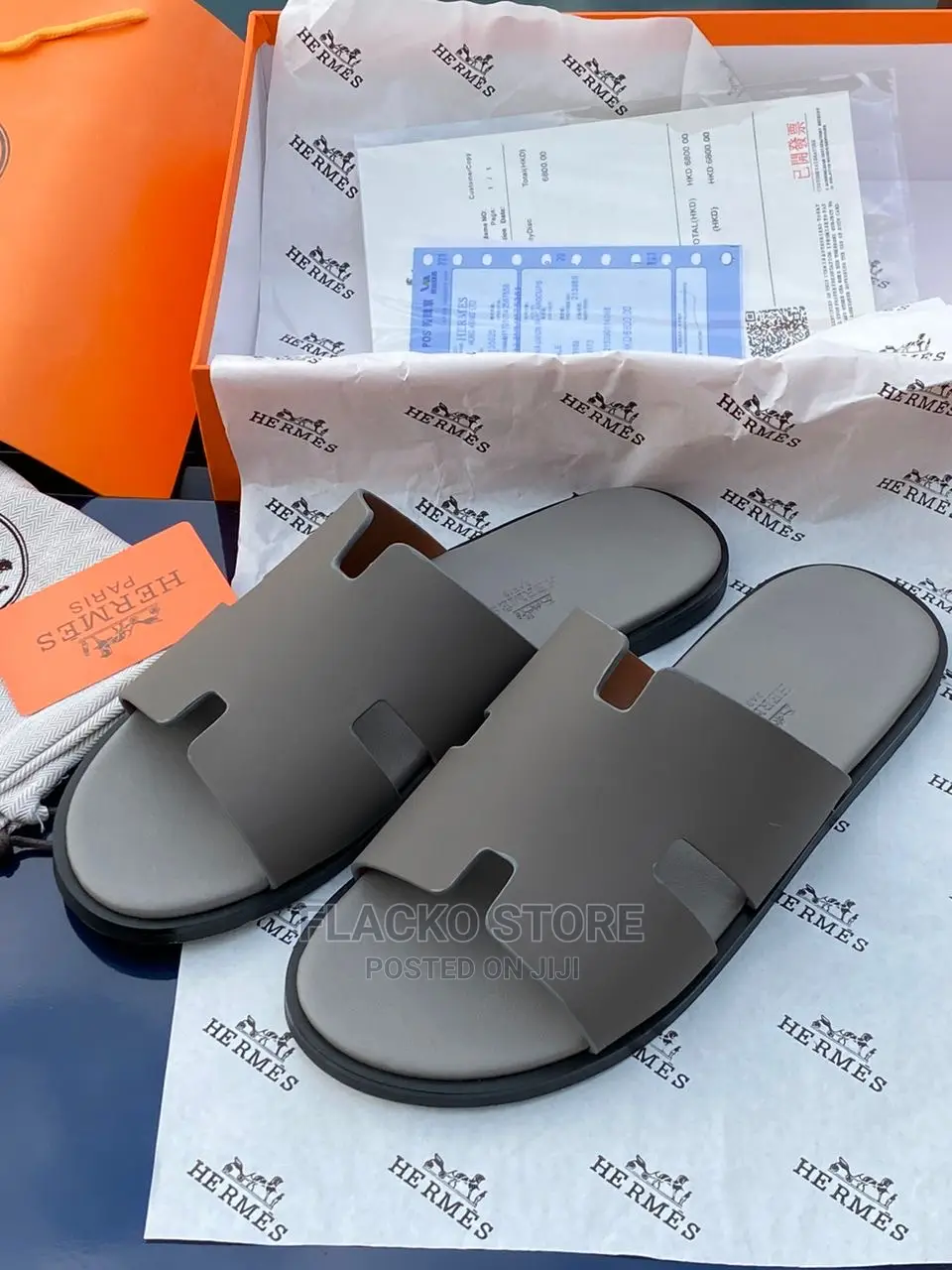 Original Hermes Casual Leather Slippers in Lagos Island (Eko) - Shoes, Flacko Stores | Jiji.ng