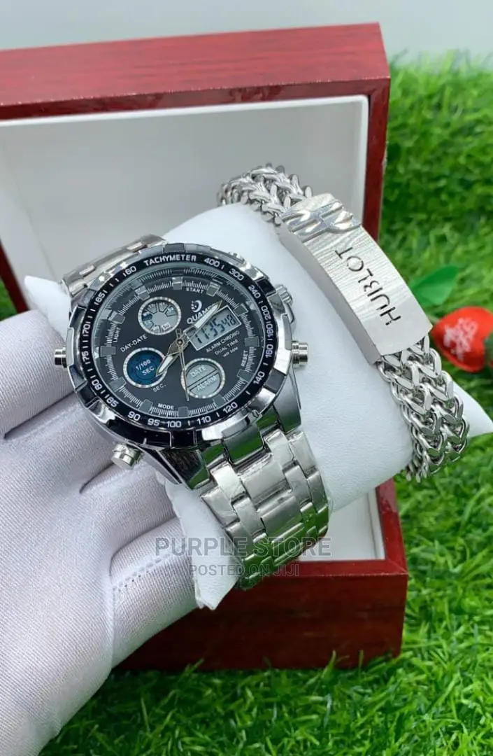 Quamer Digital and Analog Time Water Resistant Silver Watch in Lagos ...