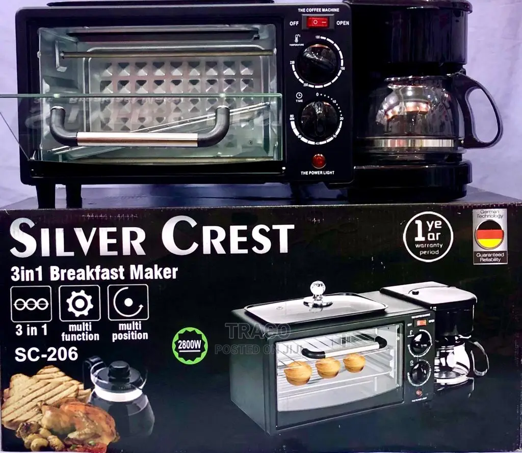 Silver Crest 3 in 1 Breakfast Set Toaster Coffee Maker in Lagos Island ...