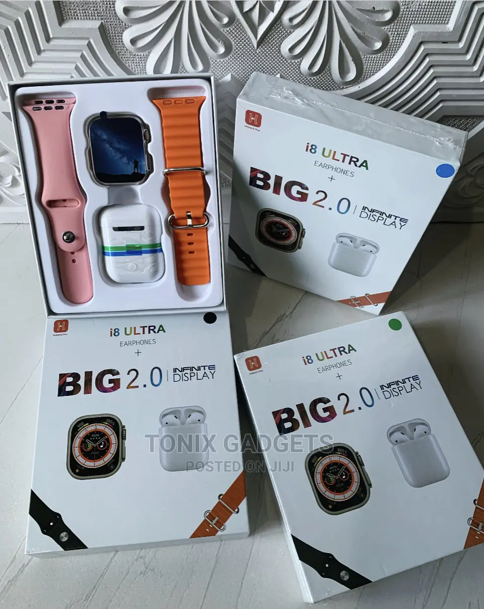 I8 Ultra Smartwatch + Earpod + Dual Straps - Series 8 in Ikeja ...