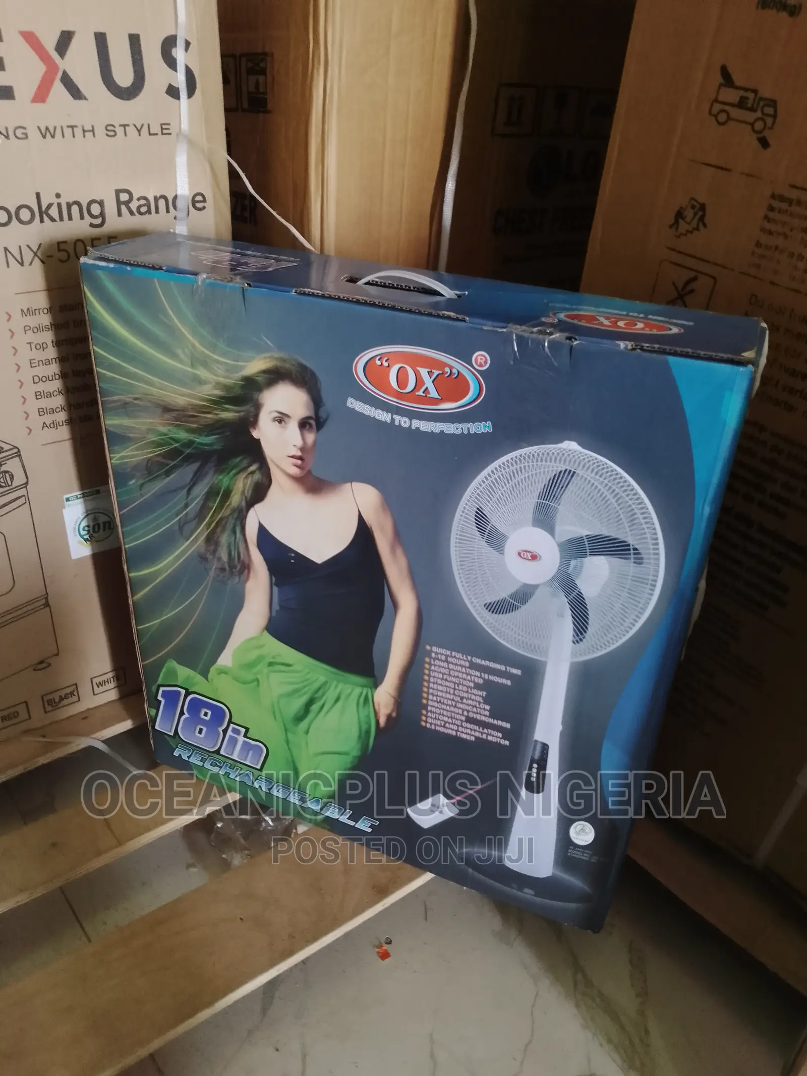 Standard Quality 18''-Ox Rechargeable Standing Fan 0.5 Hours in Isolo ...