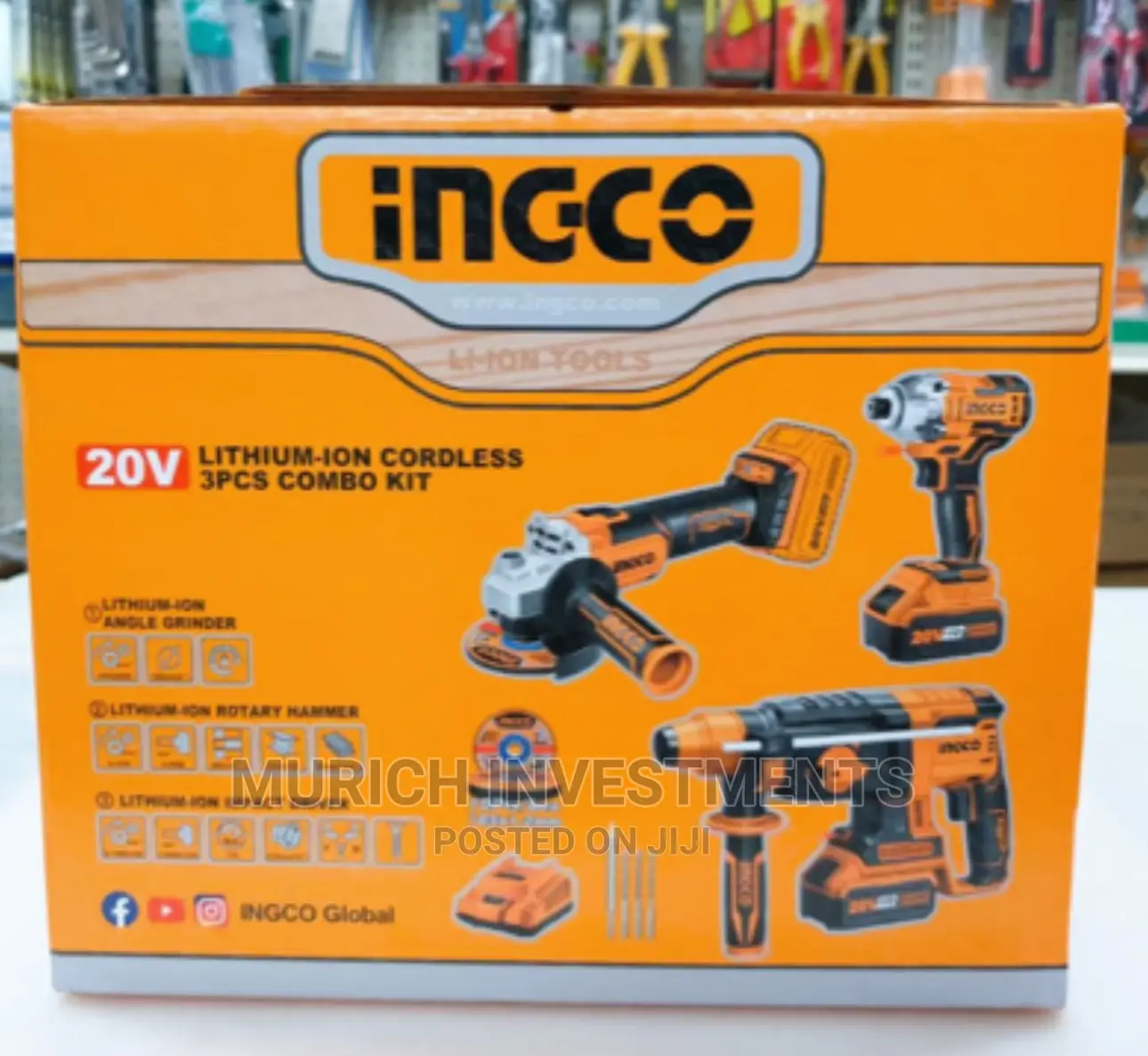 INGCO COMBO SET 3 in 1 Rotary Drill Set, Impact Screwdriver in Lagos ...