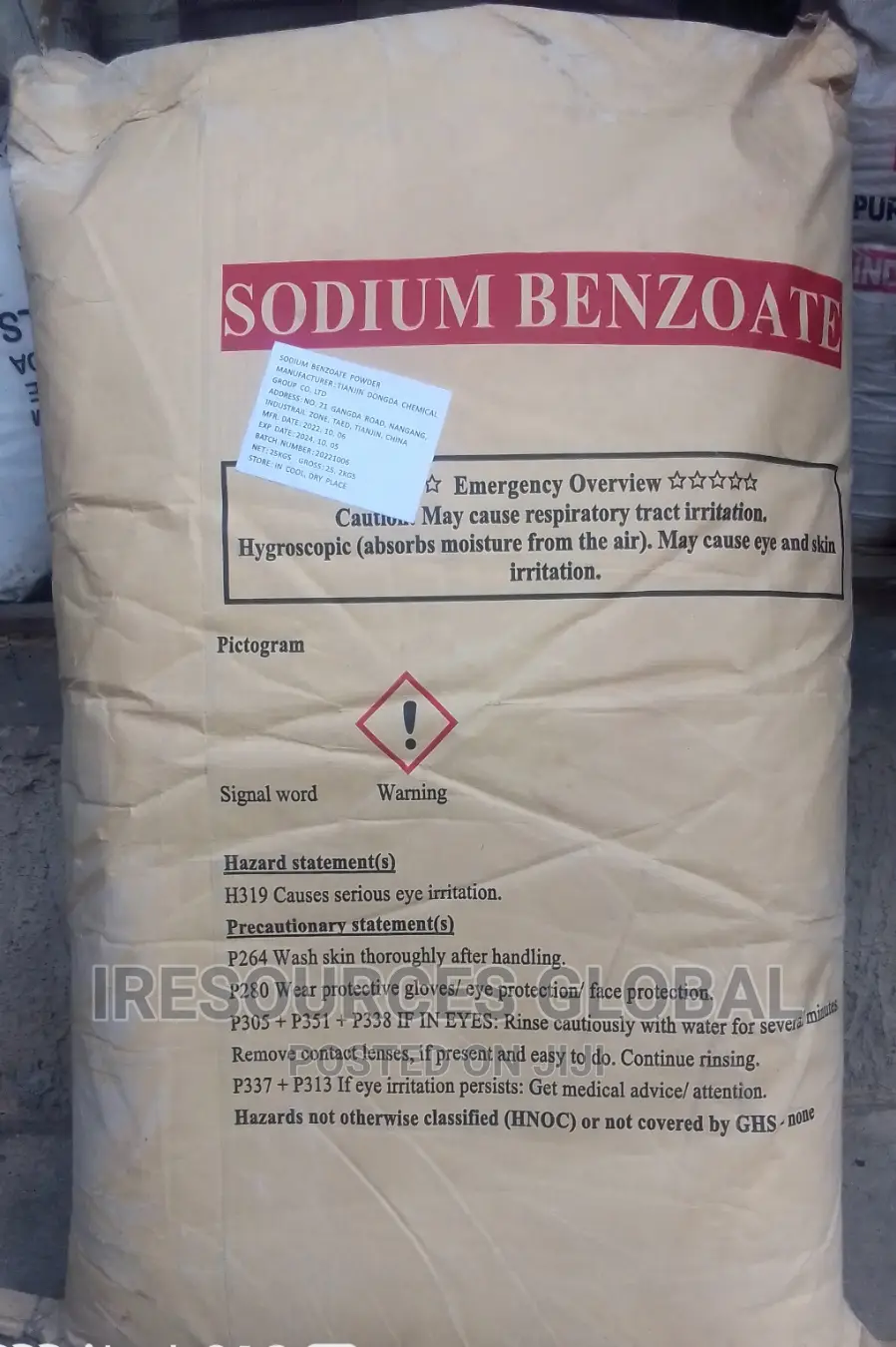 Sodium Benzoate 25kg in Isolo - Manufacturing Materials & Tools, Iresources Global | Jiji.ng