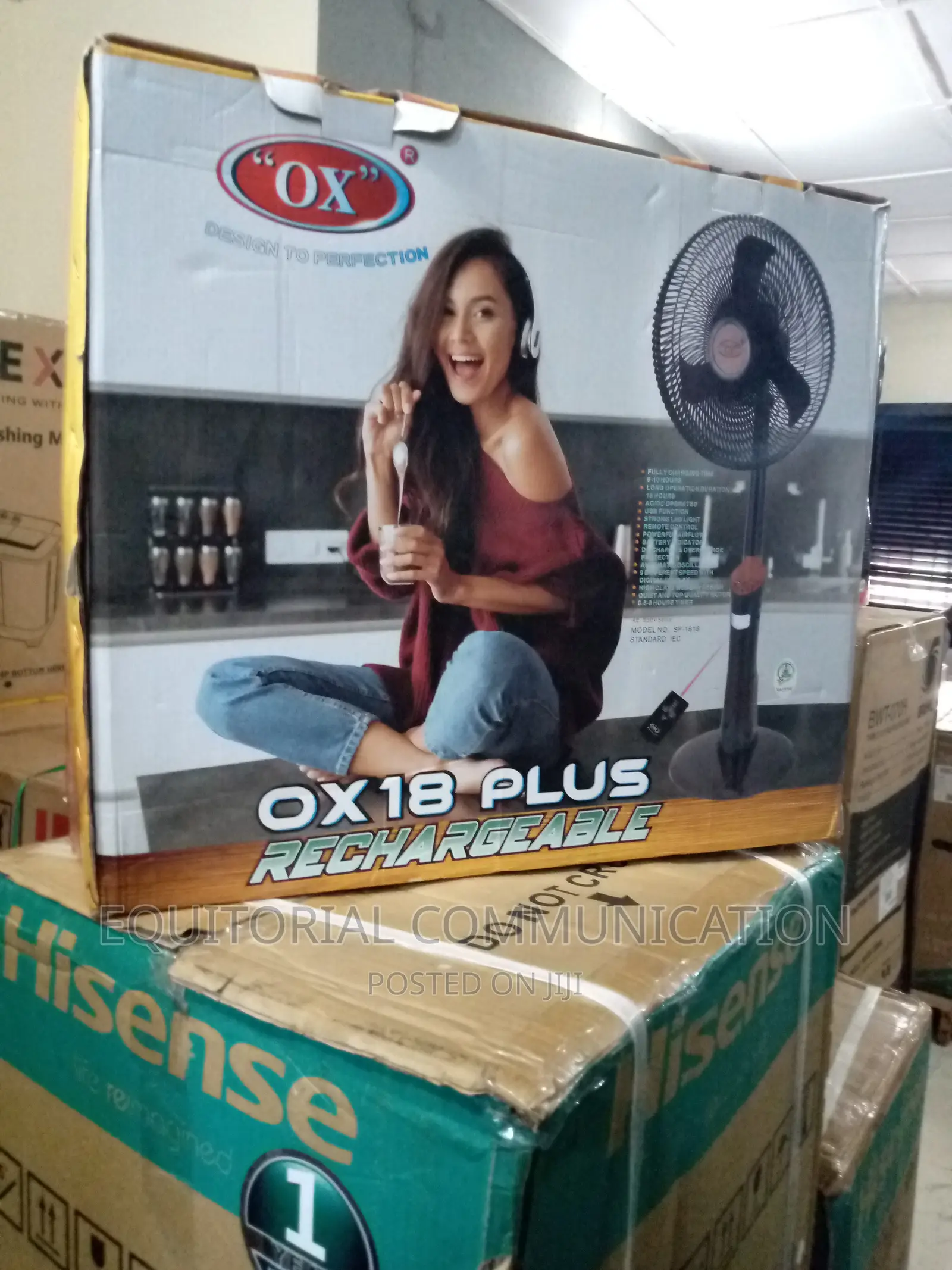 Ox Plus 18inches Rechargeable Fan in Ojo - Home Appliances, Equitorial ...
