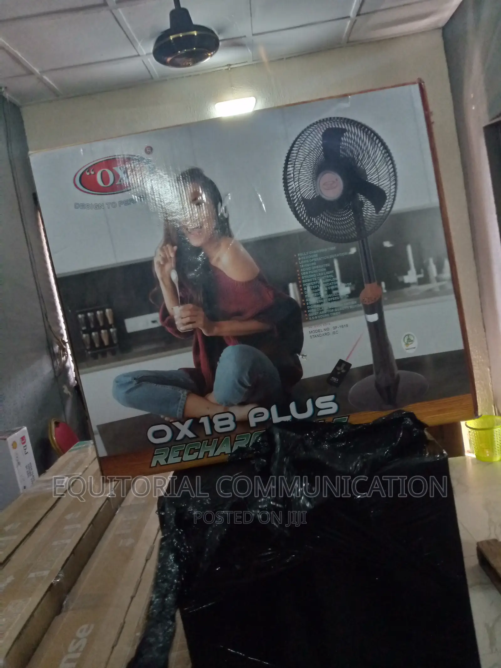 Ox Plus Rechargeable Standing Fan With Remote Control in Ogudu - Home ...