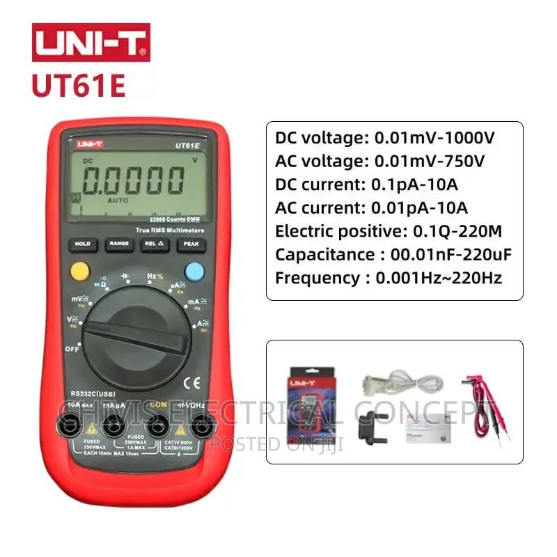 Uni-t Ut61e Digital Multimeter Meter True RMS 1000V AC DC in Ojo ...