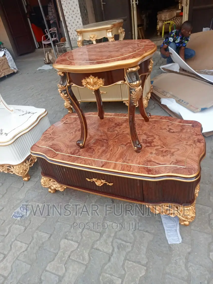 New Modern Royal Centre Table With 2 Side Stools in Ojo - Furniture ...