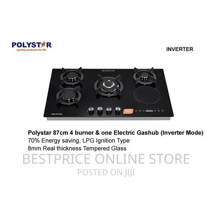 Polystar 4 Gas Burners 1 Electric in-Built Gas Hob in Ikeja - Kitchen ...