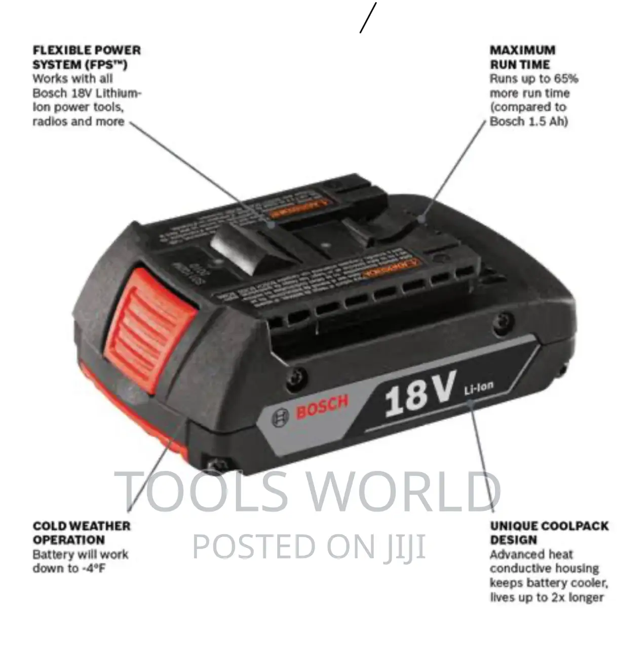 Bosch Li-Ion Battery 18V 2.0ah in Lagos Island (Eko) - Electrical Hand Tools, Ajisafe Olawale ...