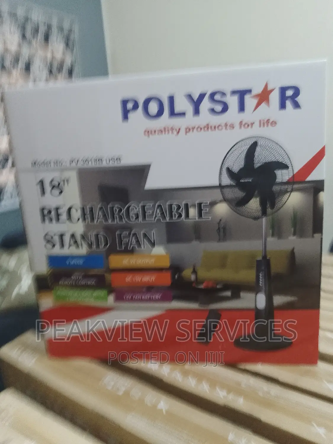 New in 18""Inch Polystar Rechargeable Fan+ Remote in Gbagada - Home ...