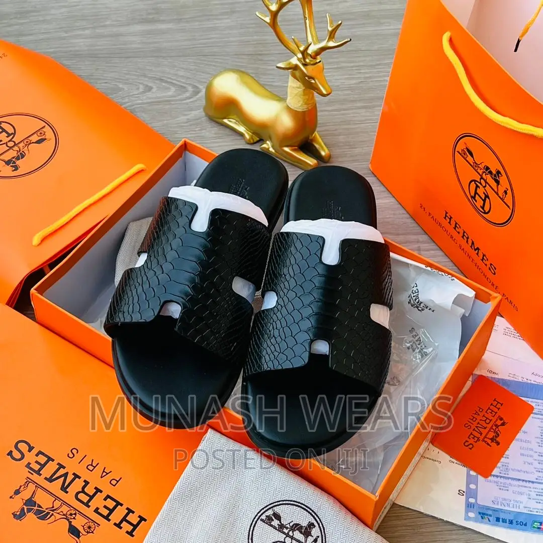 Original Leather Hermes Slipers in Eko Atlantic - Shoes, Munash Wears ...