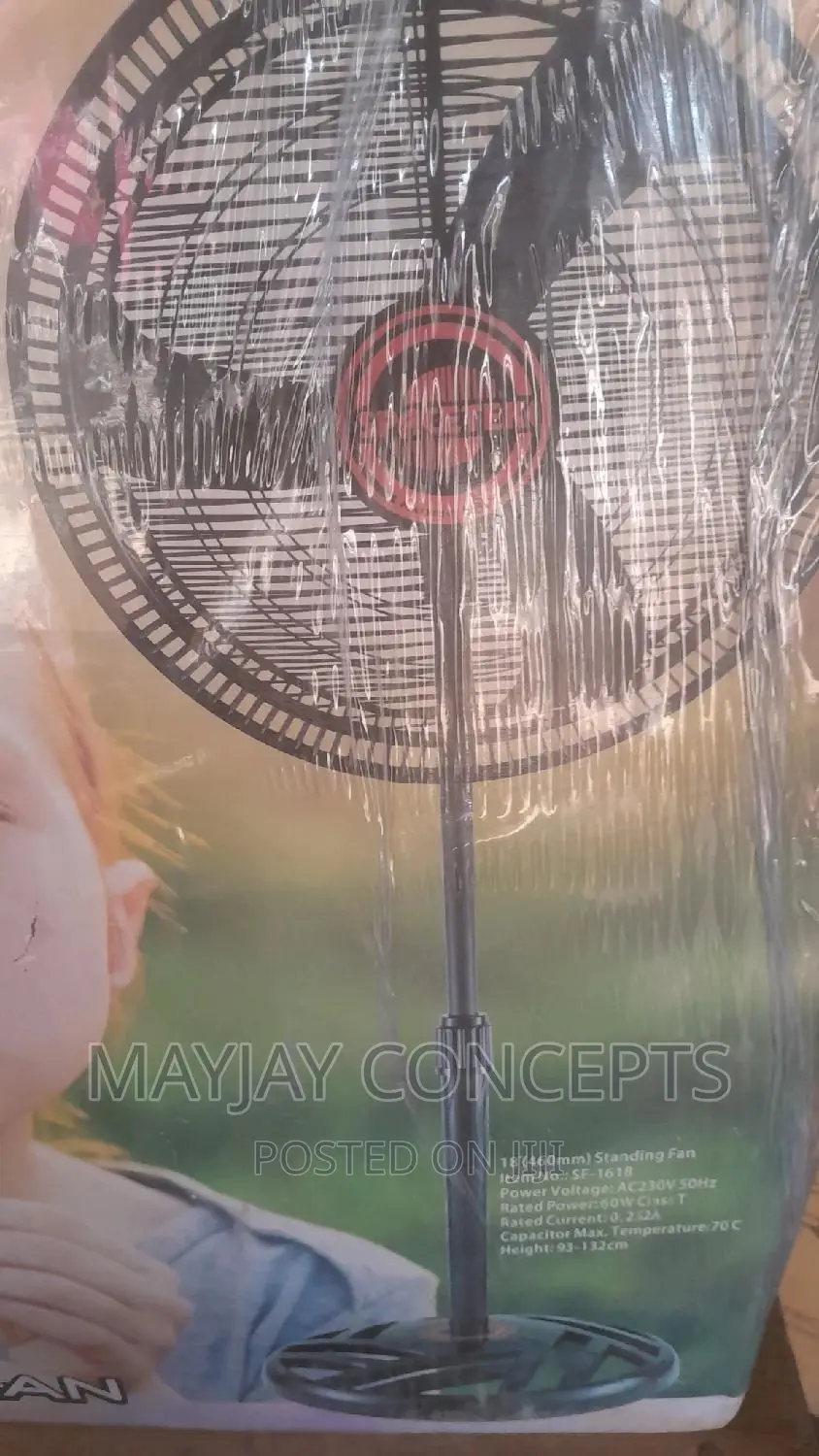 18inches Spacetek Standing Fan-Powered by OX in Ibadan - Home ...