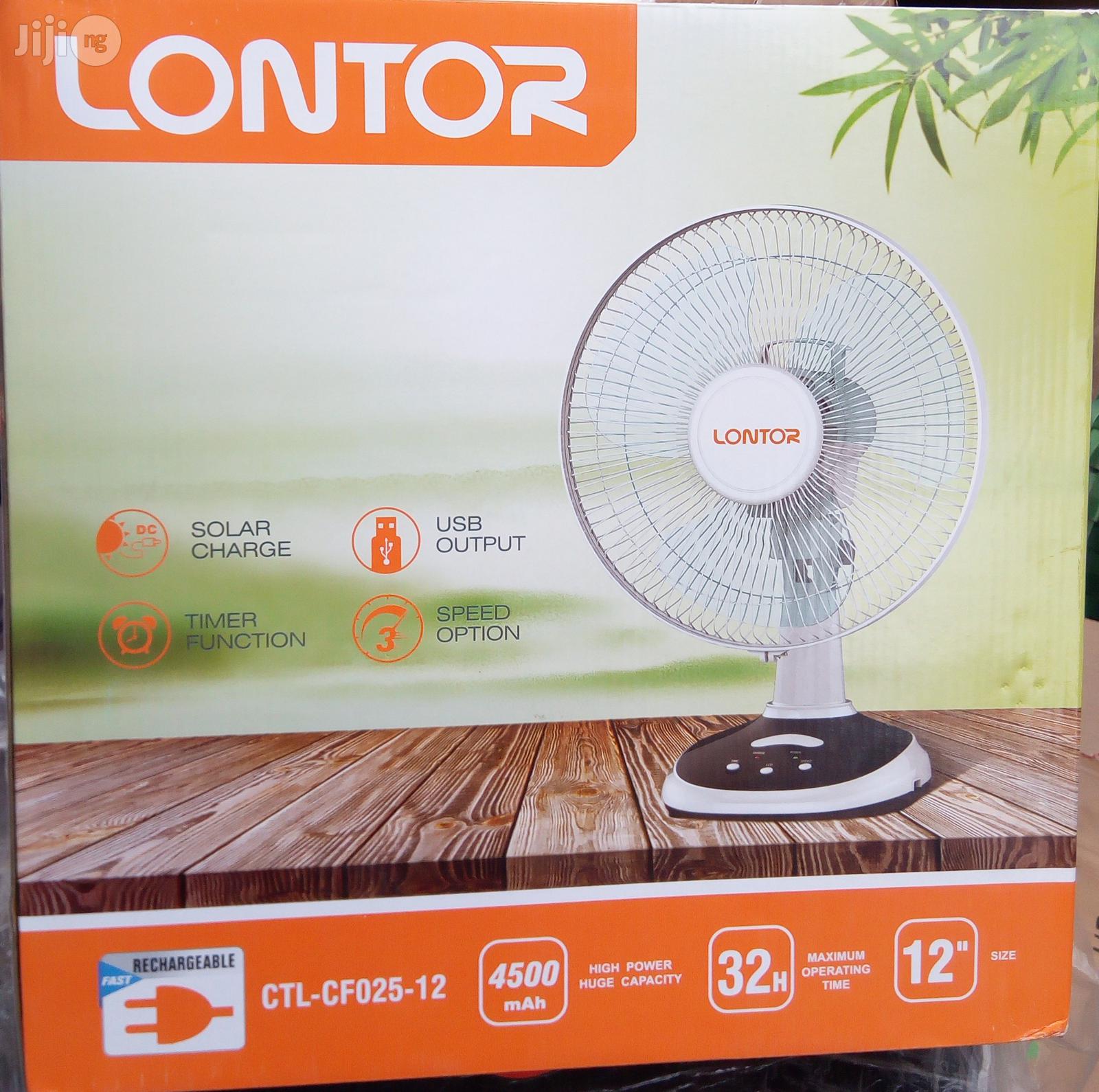 12" Lontor Rechargeable Table Fan in Lagos Island (Eko) - Home ...