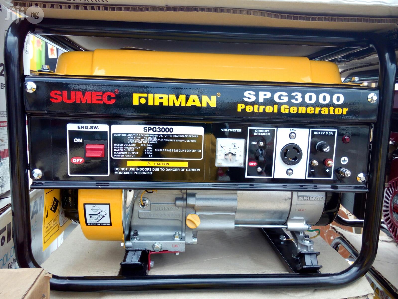 Sumec Firman SPG3000 Gasoline Generator. in Shomolu - Electrical ...