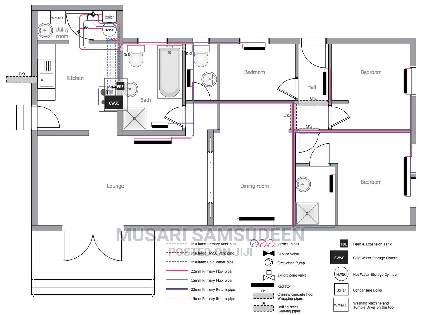 MEP (Mechanical, Electrical and Plumbing) Floor Design in Gbagada ...
