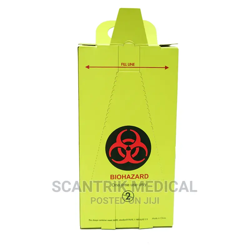 Cardboard Biohazard Medical Sharps Safety Box in Apo District - Medical ...