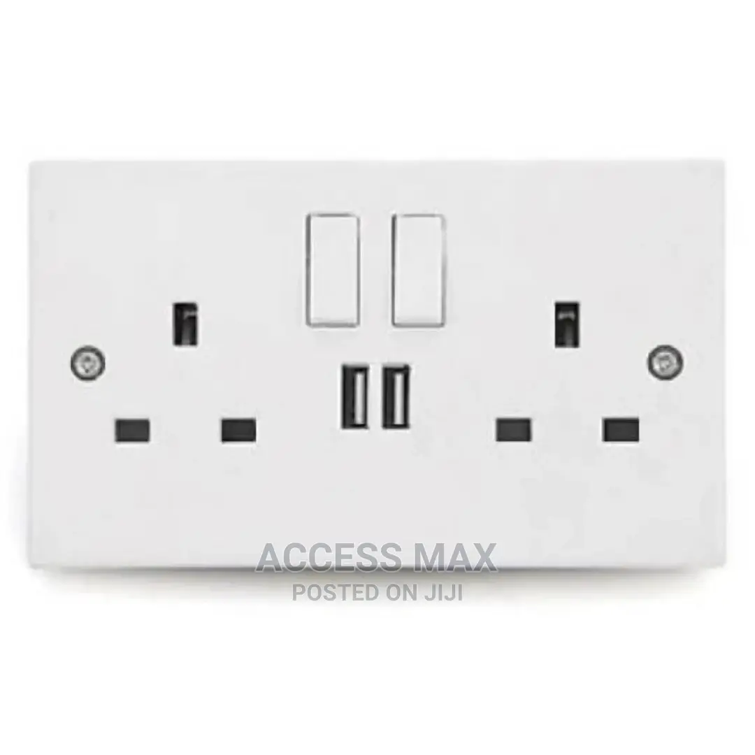 13 Amps Double Socket With USB( Available Now Any Quantities in Lagos ...