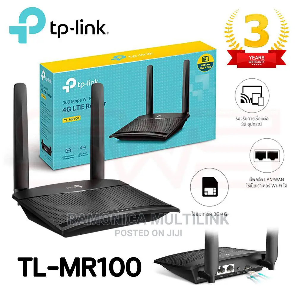 Tp-Link 300 Mbps Wireless N 4G LTE Router (Tl-Mr100) in Ikeja ...