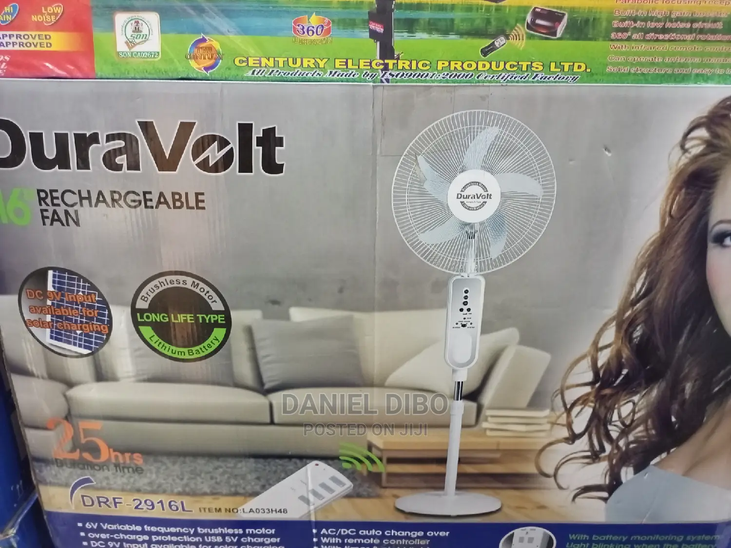 Duravolt 16inches Rechargeable Fan in Ikeja - Home Appliances, Daniel ...