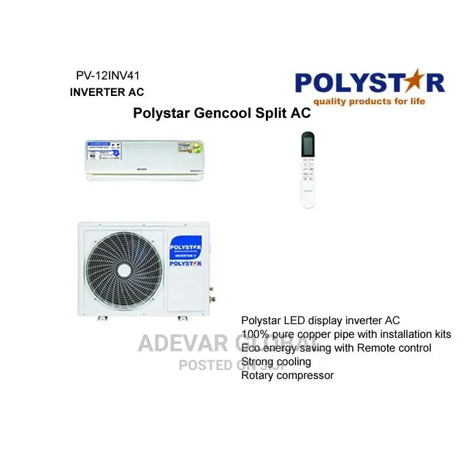 Polystar 1.5hp Split Inverter Air Conditioner AC (NO KIT) in Lekki ...