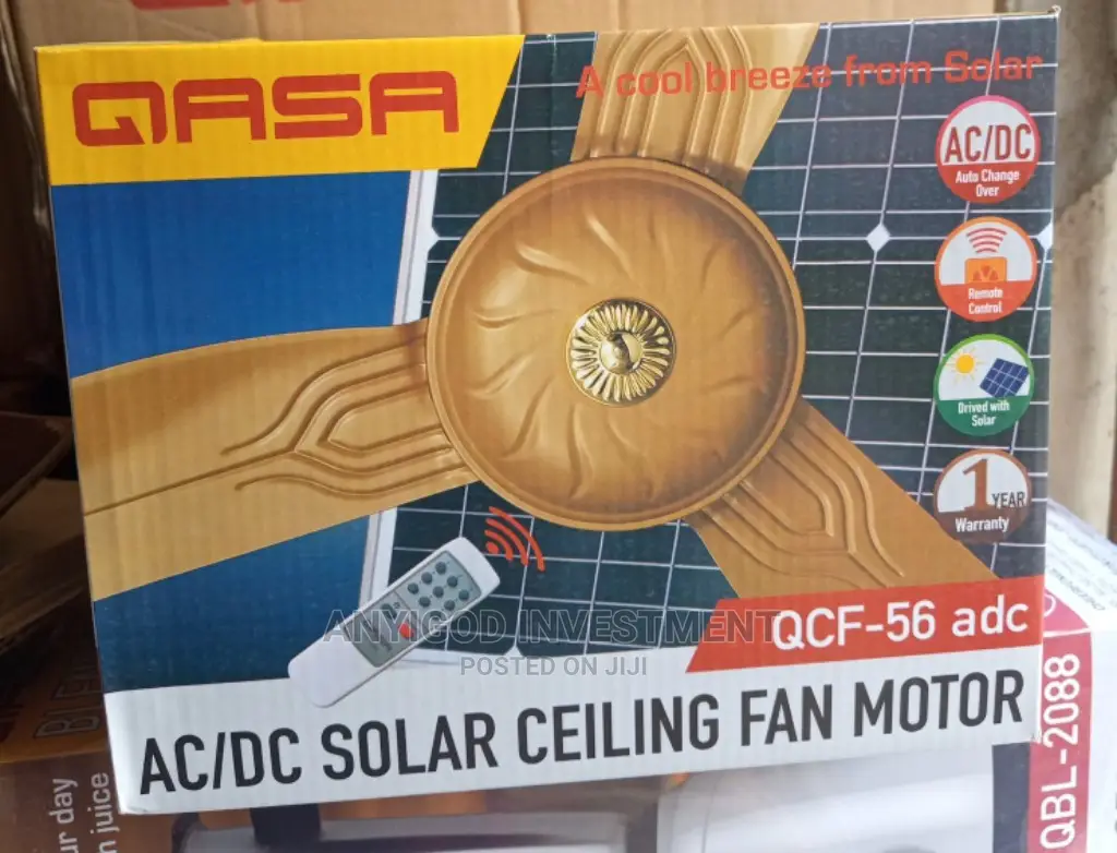 Qasa AC/DC Solar 56" Ceiling Fan in Lagos Island (Eko) - Home ...