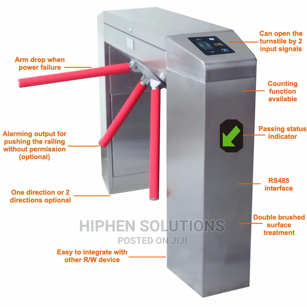 Waist Height Tripod Turnstile Intelligent Access Control in Port ...