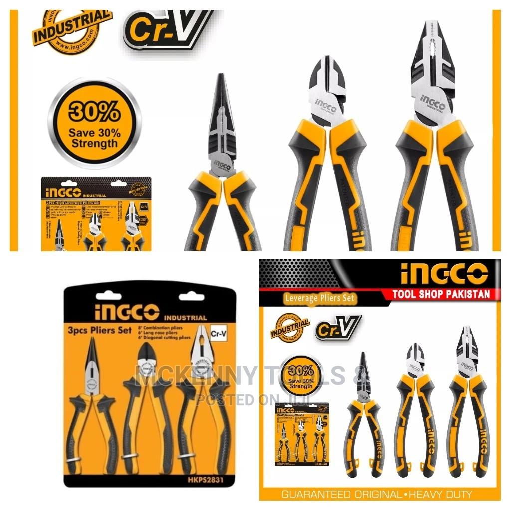 Ingco Industrial High Leverage Crv 3pcs Pliers Set - ( A-T in Lagos Island (Eko) - Hand Tools ...