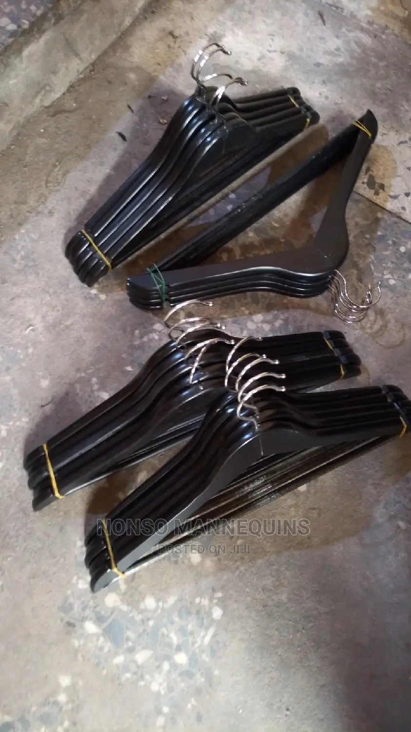 Black Wooden Hangers for Displaying Clothes in Lagos Island (Eko ...